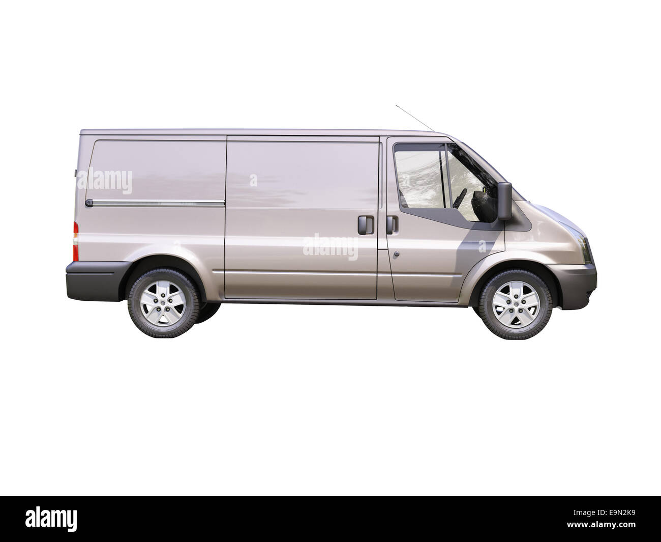 Gray commercial delivery van Stock Photo - Alamy