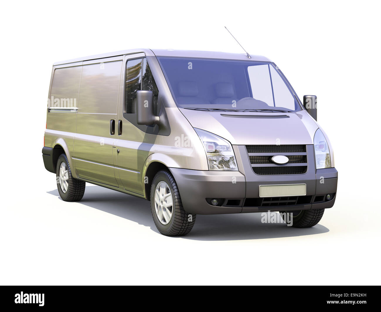 Gray commercial delivery van Stock Photo - Alamy
