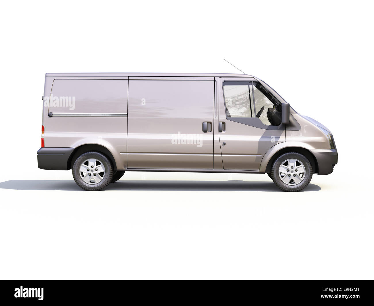 Gray commercial delivery van Stock Photo - Alamy