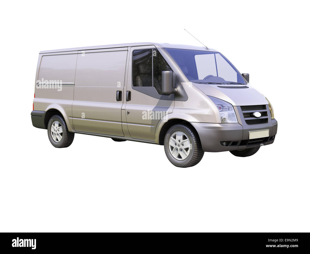 Gray commercial delivery van Stock Photo - Alamy