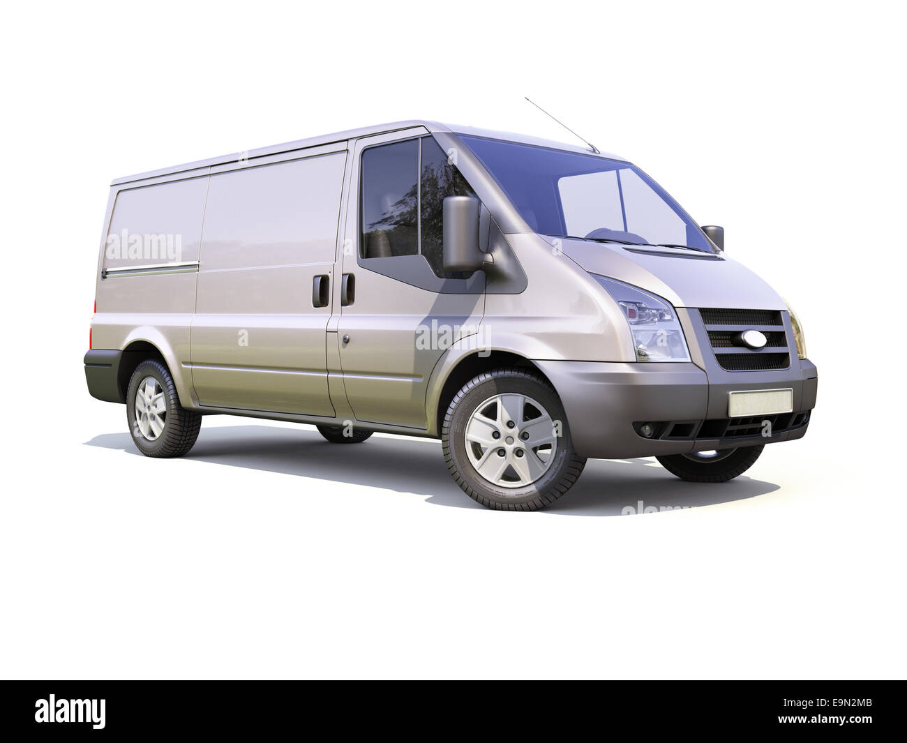 Gray commercial delivery van Stock Photo - Alamy