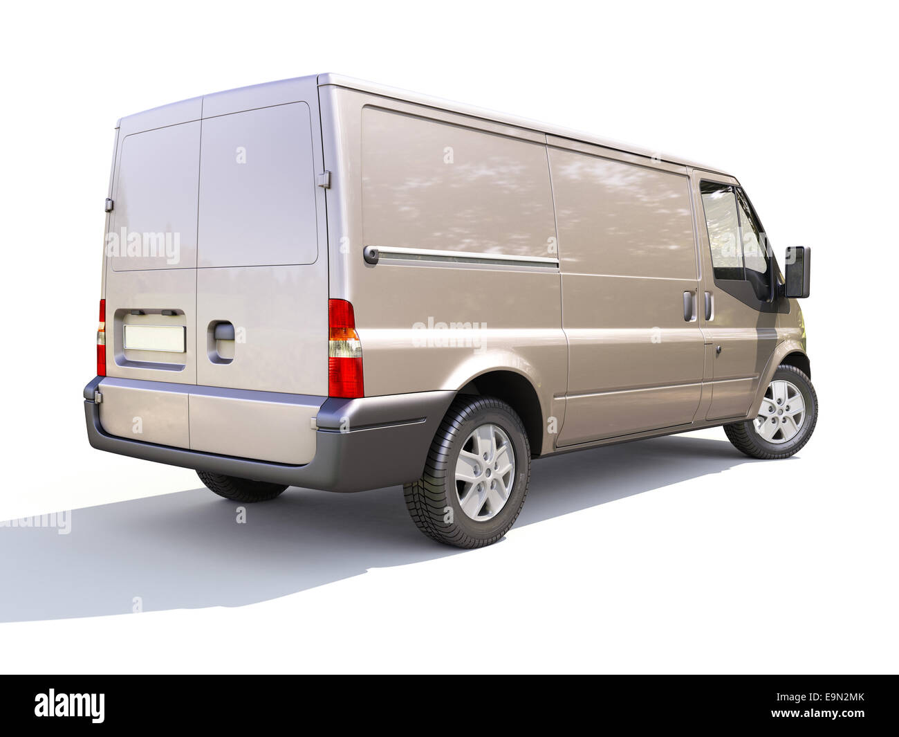 Gray commercial delivery van Stock Photo - Alamy