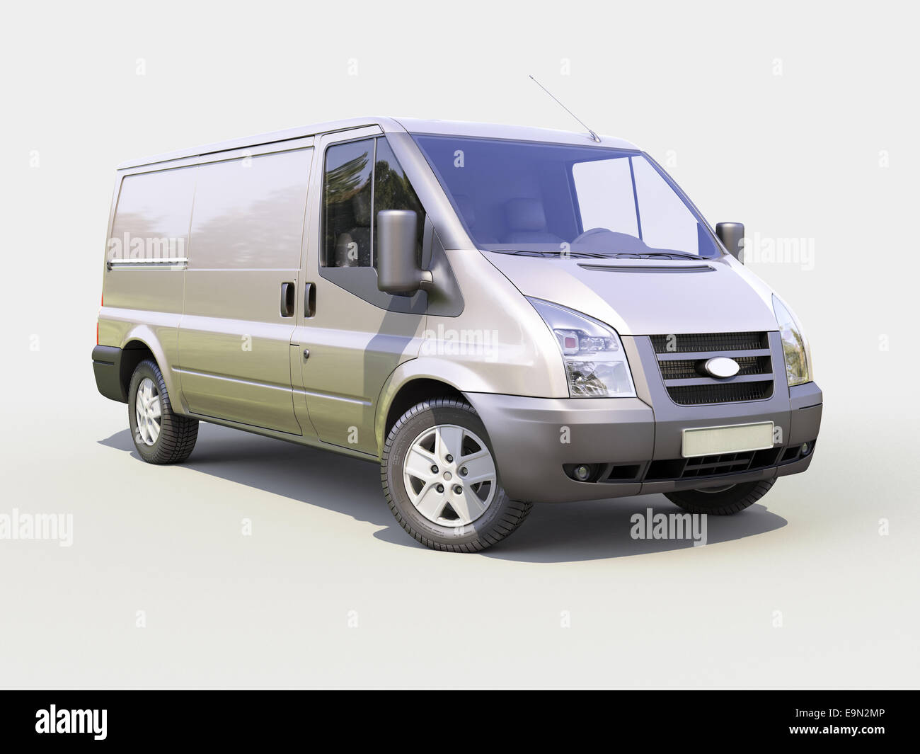 Gray commercial delivery van Stock Photo - Alamy