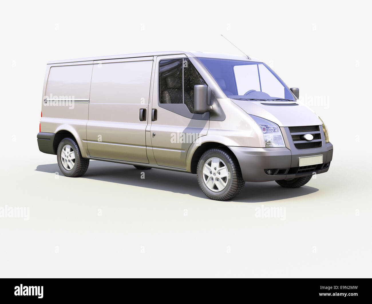 Gray commercial delivery van Stock Photo - Alamy