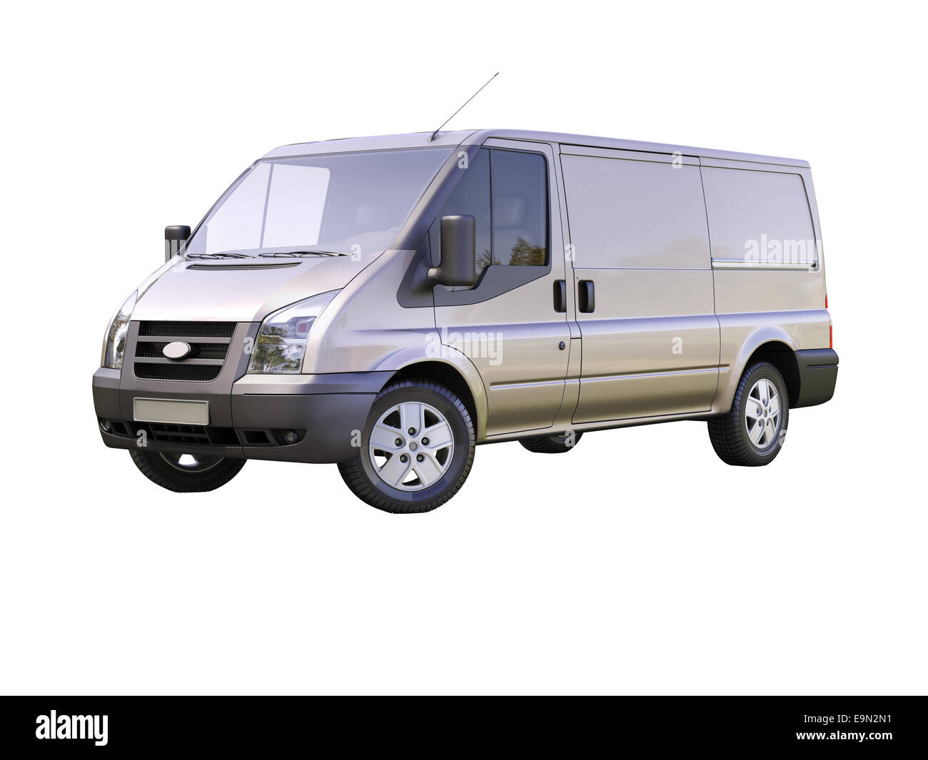 Gray commercial delivery van Stock Photo - Alamy