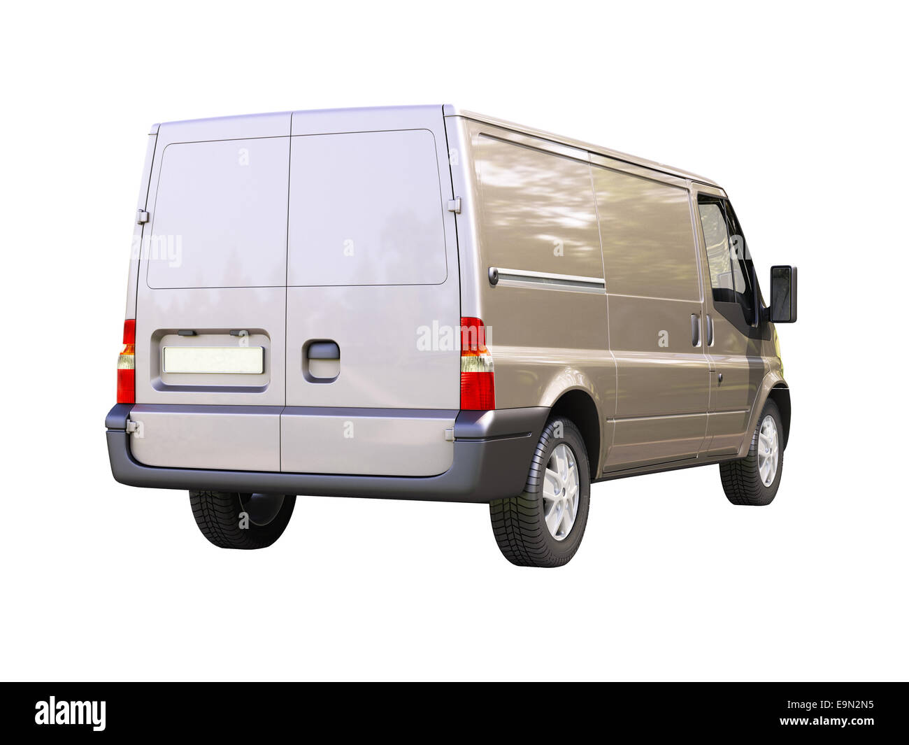 Gray commercial delivery van Stock Photo - Alamy