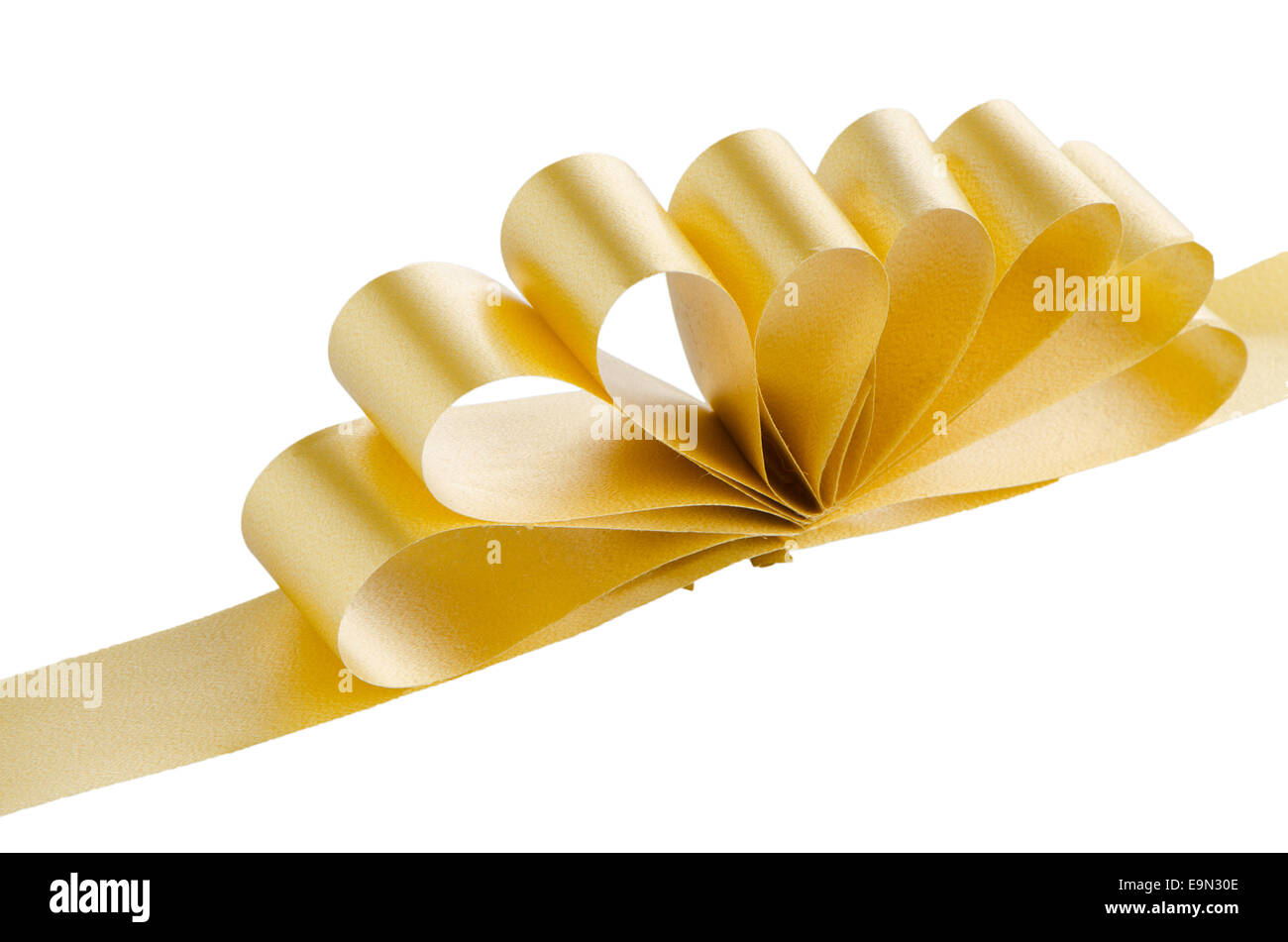 Yellow gift bow Stock Photo - Alamy