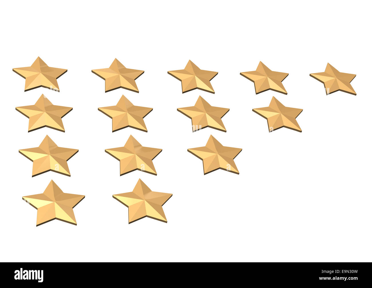 Gold stars Cut Out Stock Images & Pictures - Alamy