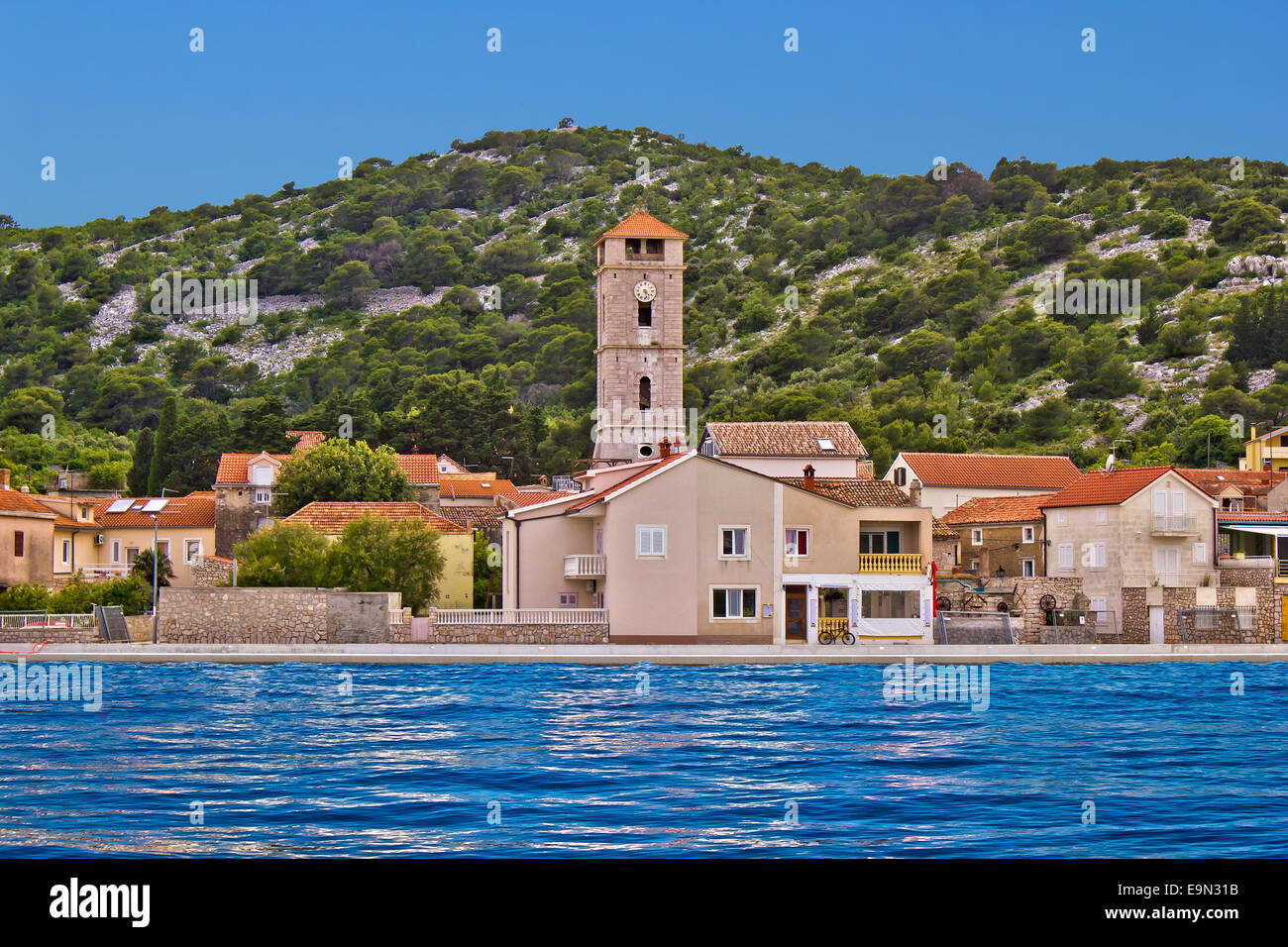 Town of Tisno waterfront, Croatia Stock Photo - Alamy