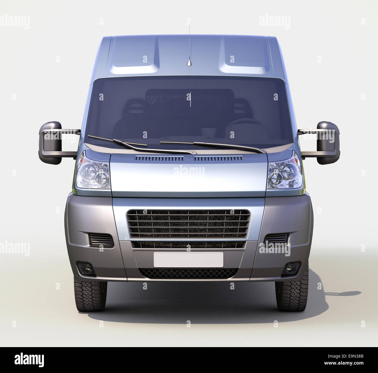 Blue commercial delivery van Stock Photo - Alamy