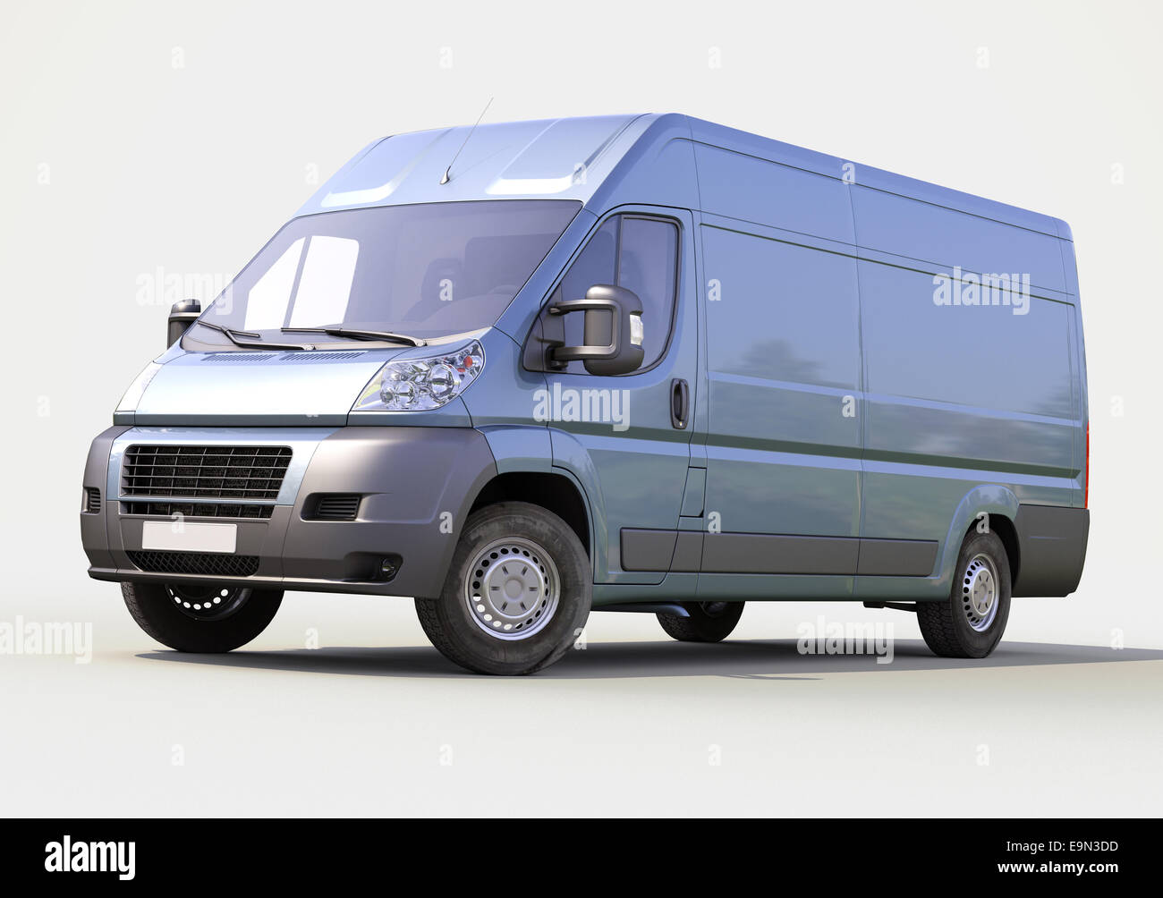 Blue commercial delivery van Stock Photo - Alamy