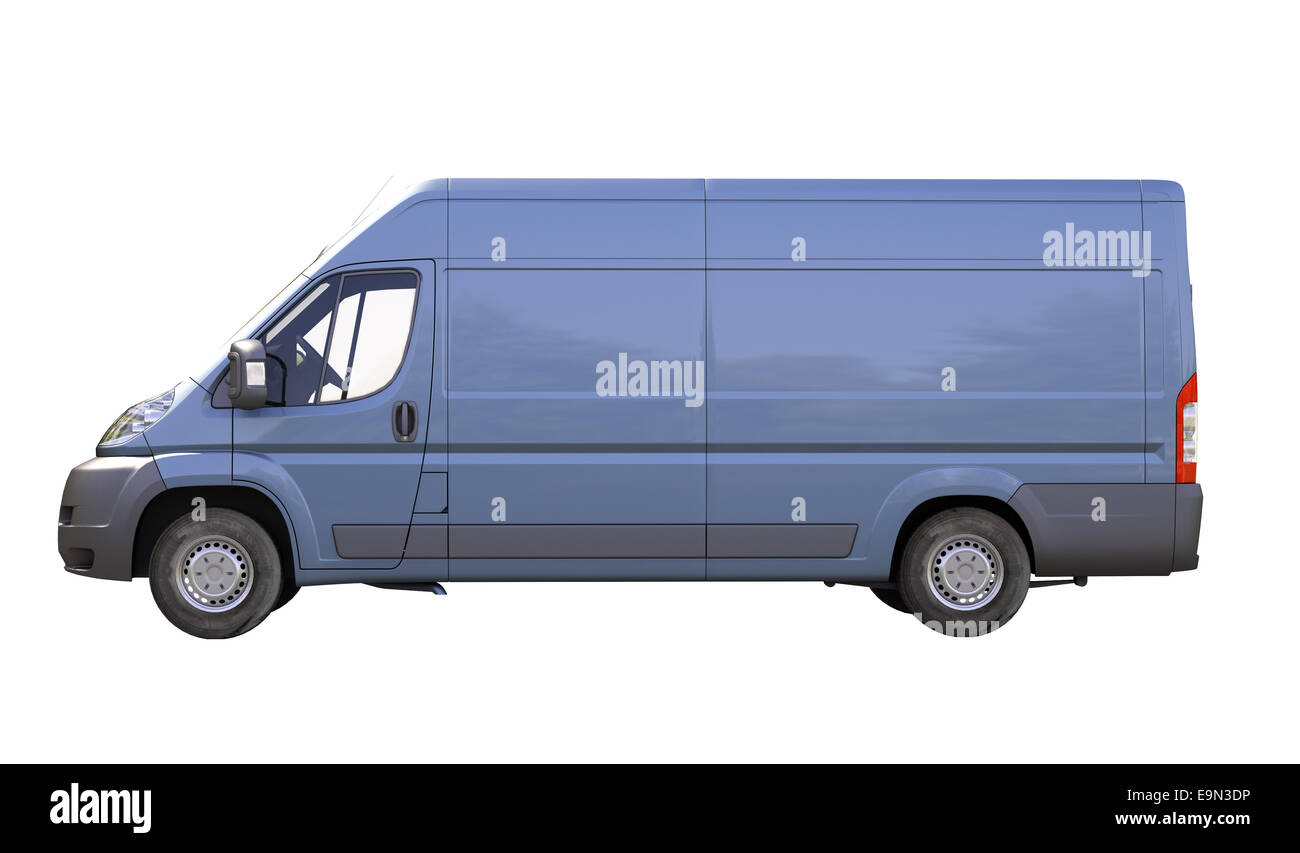 Blue delivery van white hi-res stock photography and images - Alamy