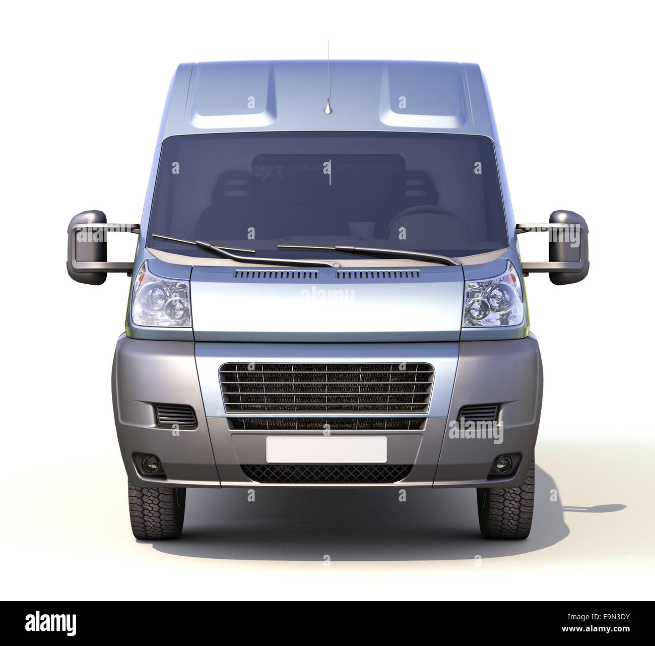 Blue commercial delivery van Stock Photo - Alamy