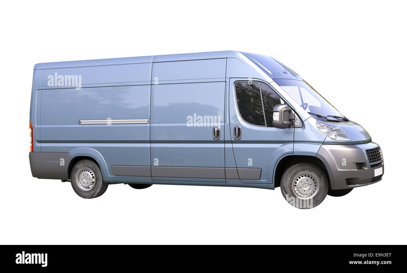 Blue delivery van white hi-res stock photography and images - Alamy