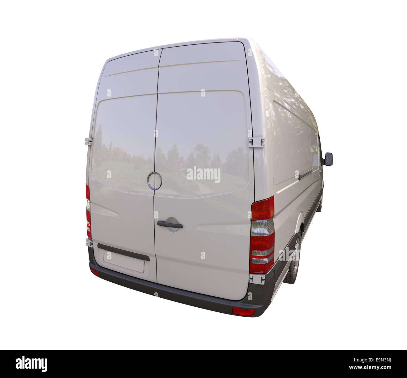 Commercial van isolated Stock Photo - Alamy
