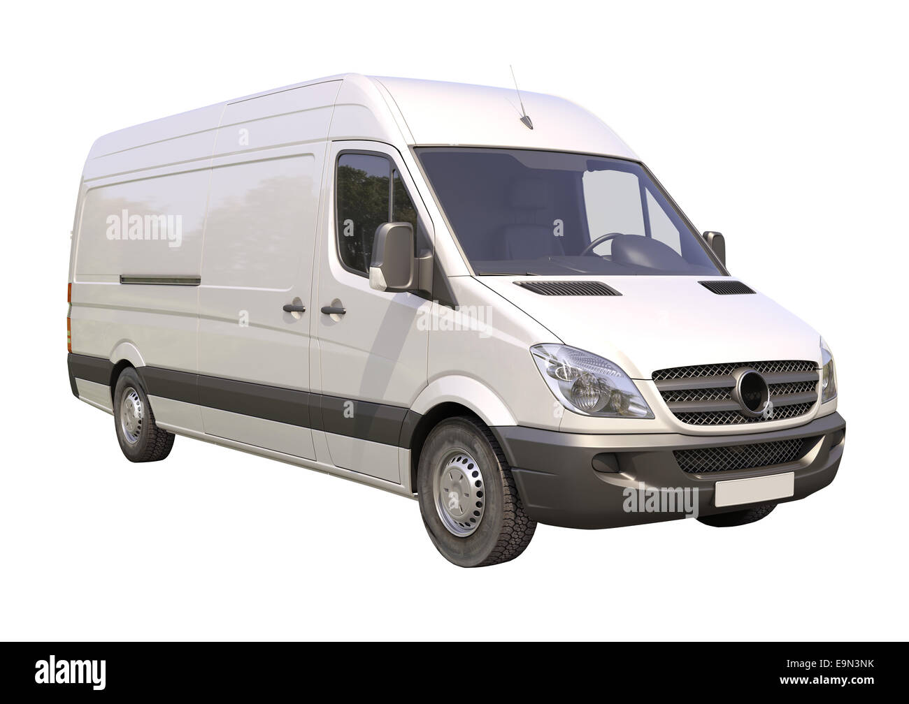 Commercial van isolated Stock Photo - Alamy