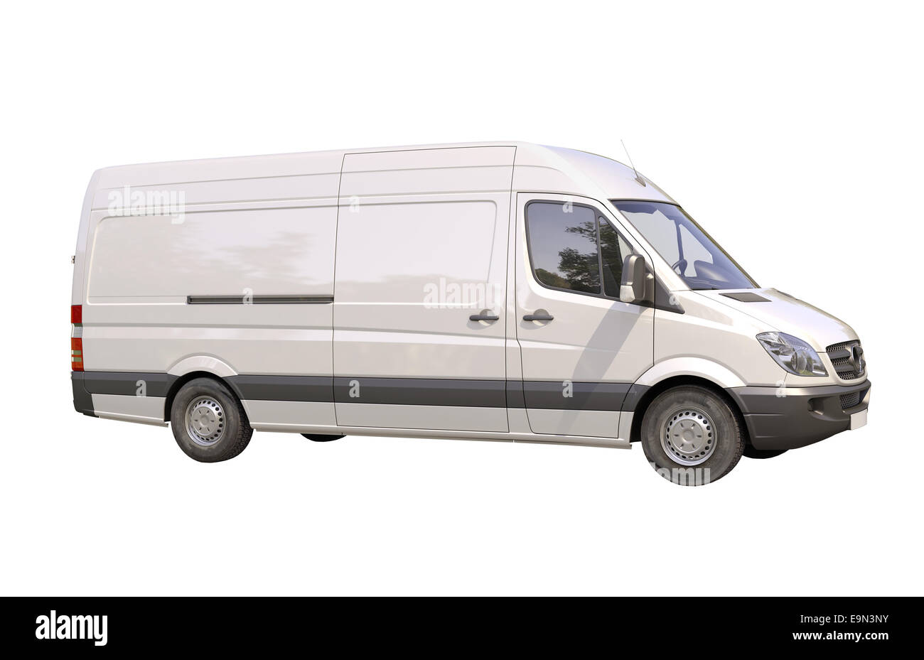 Commercial van isolated Stock Photo - Alamy