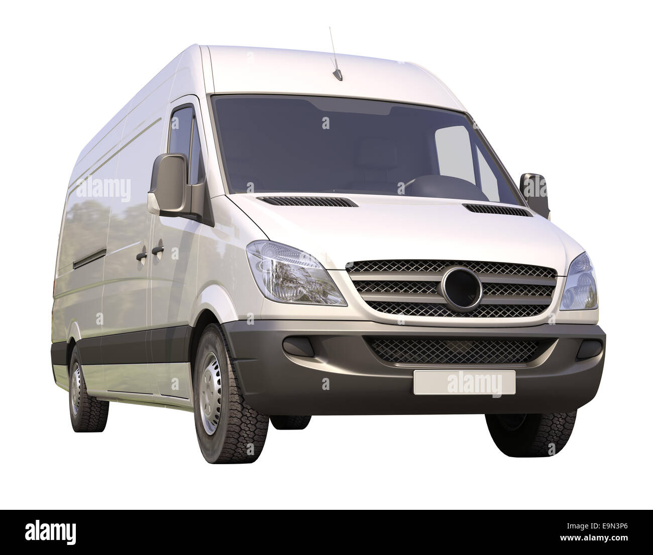 Commercial van isolated Stock Photo - Alamy