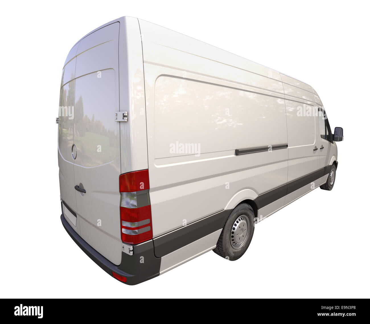 Commercial van isolated Stock Photo - Alamy
