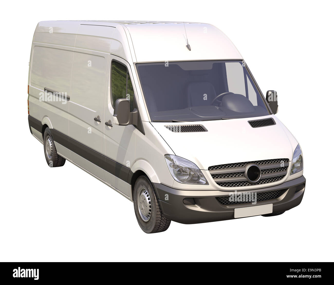 Commercial van isolated Stock Photo - Alamy