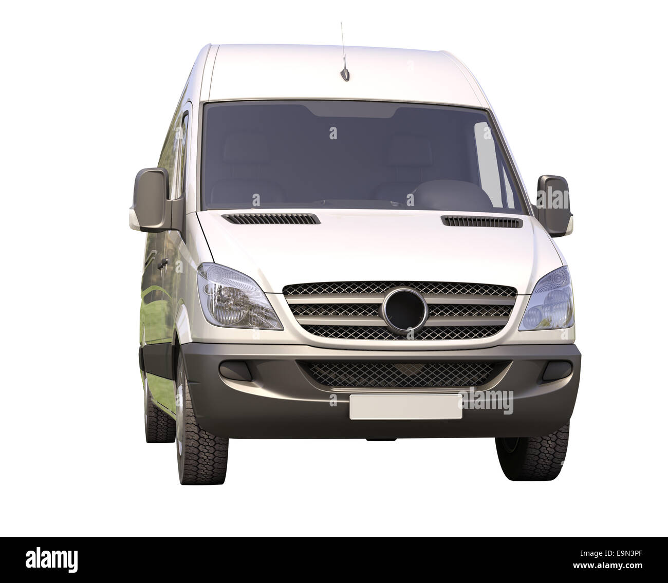 Commercial van isolated Stock Photo - Alamy