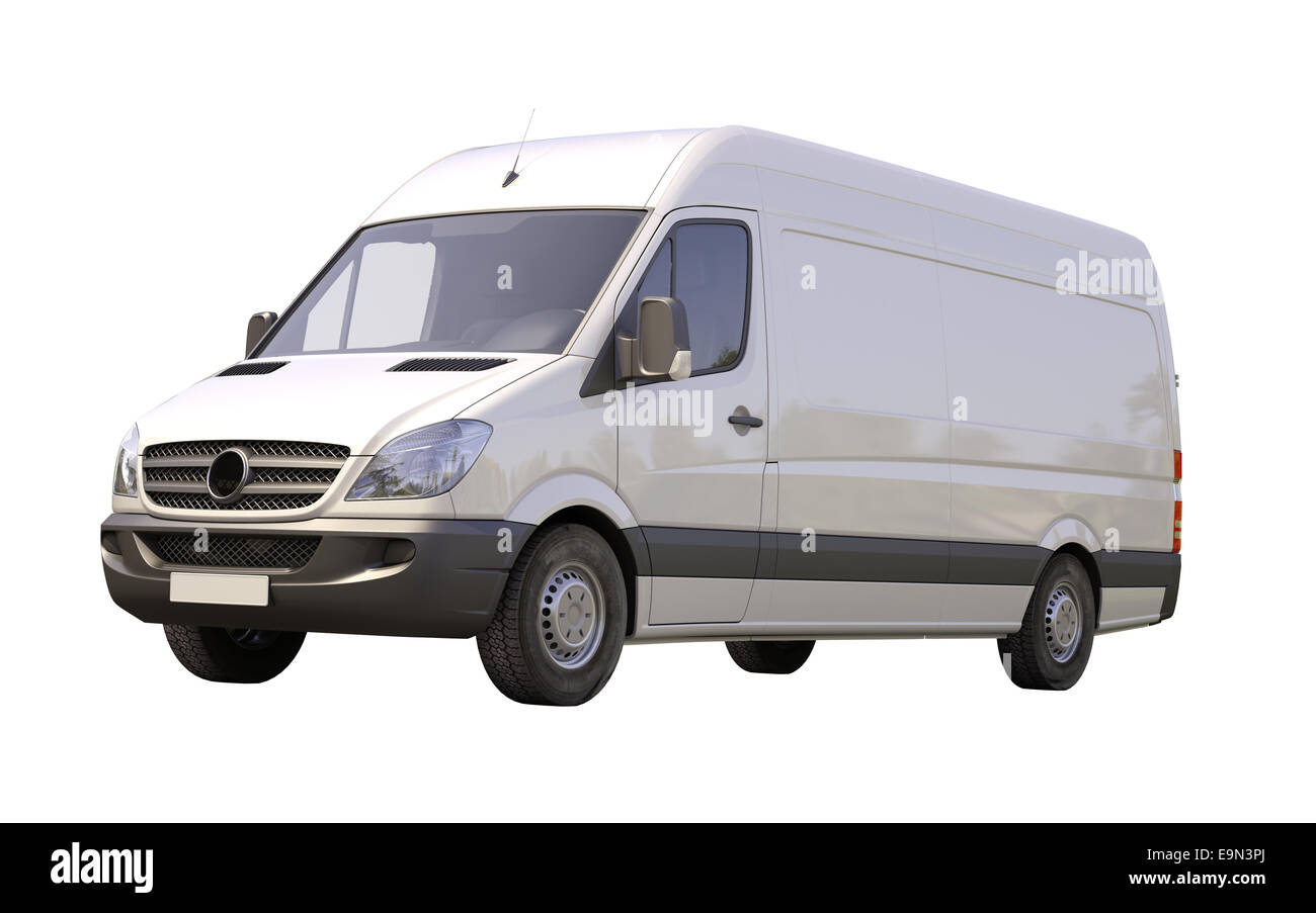 Commercial van isolated Stock Photo - Alamy