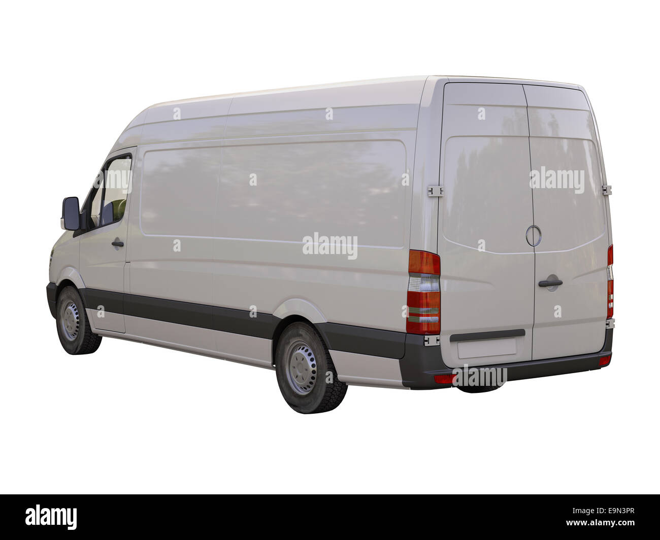 Commercial van isolated Stock Photo - Alamy
