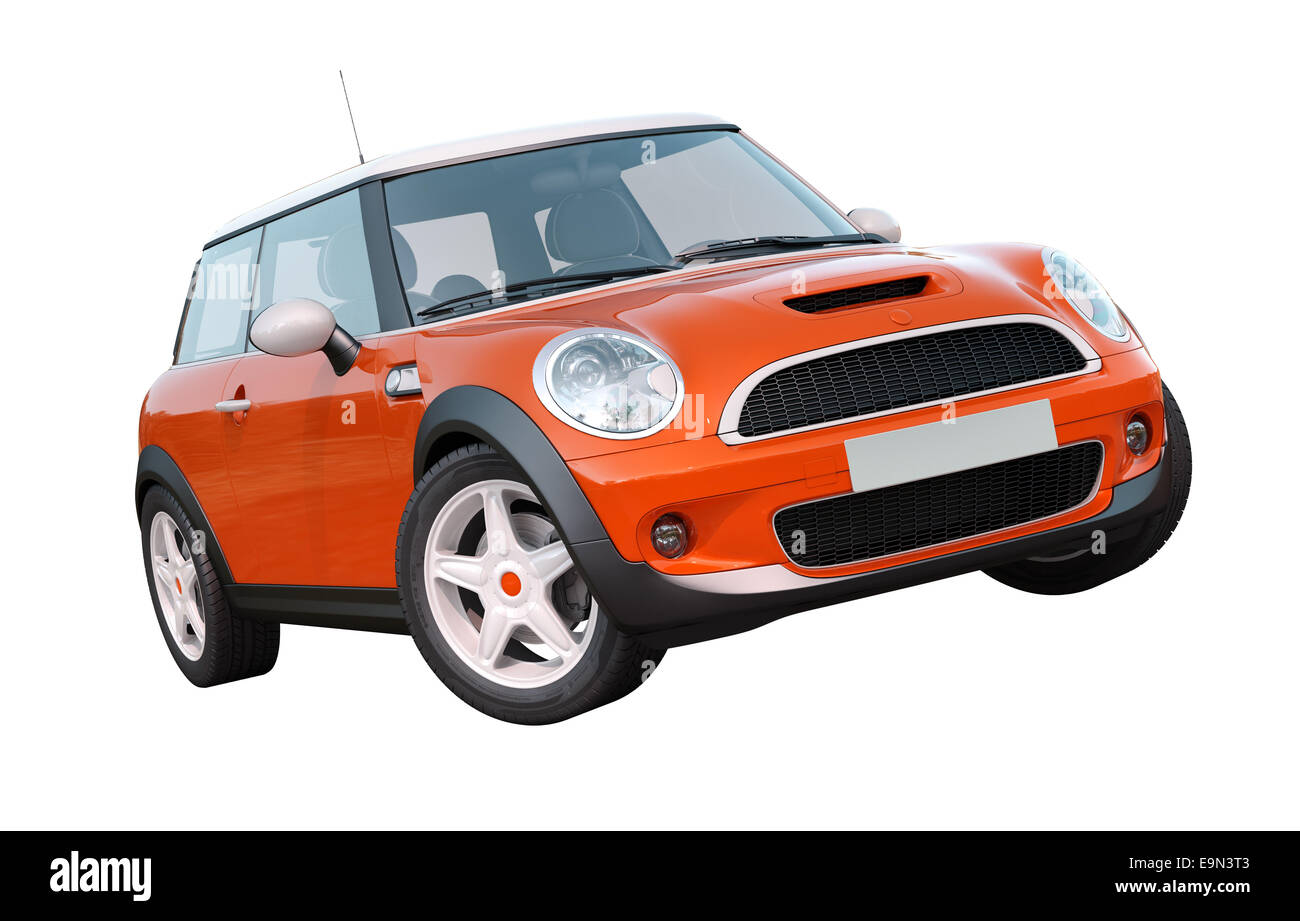 Modern compact car isolated Stock Photo - Alamy