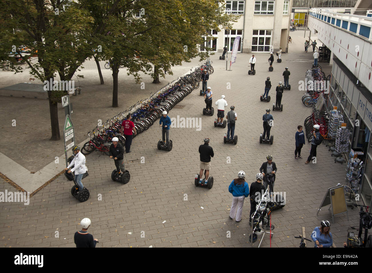 People practice using two-wheeled, self-balancing, battery-powered ...