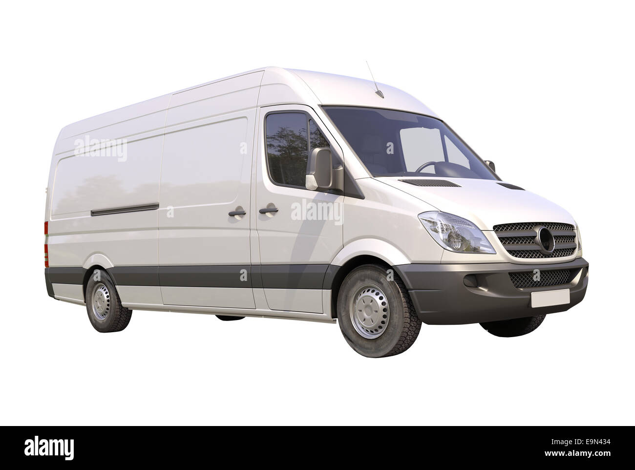 Commercial van isolated Stock Photo - Alamy