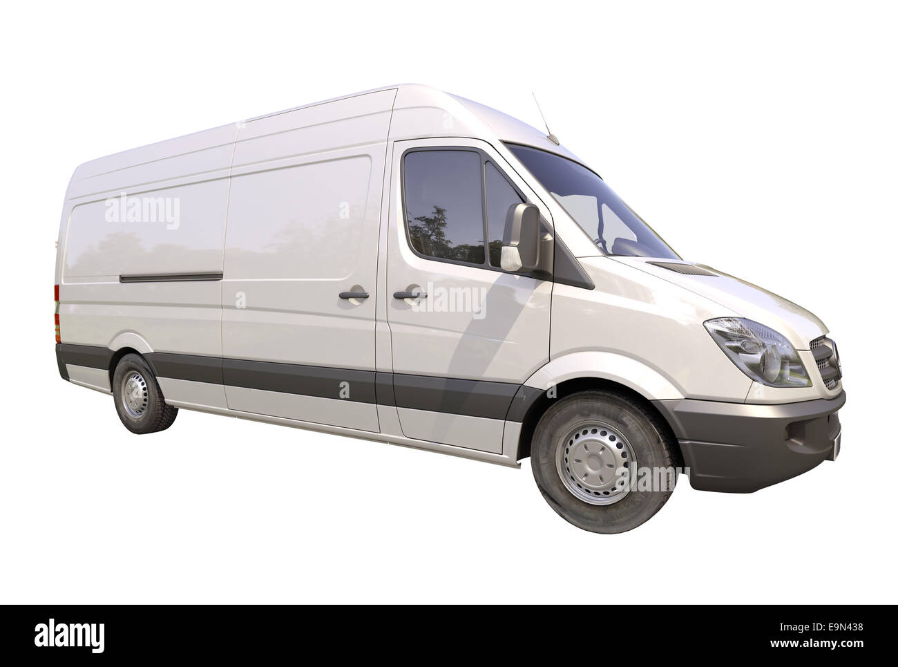 Commercial van isolated Stock Photo - Alamy