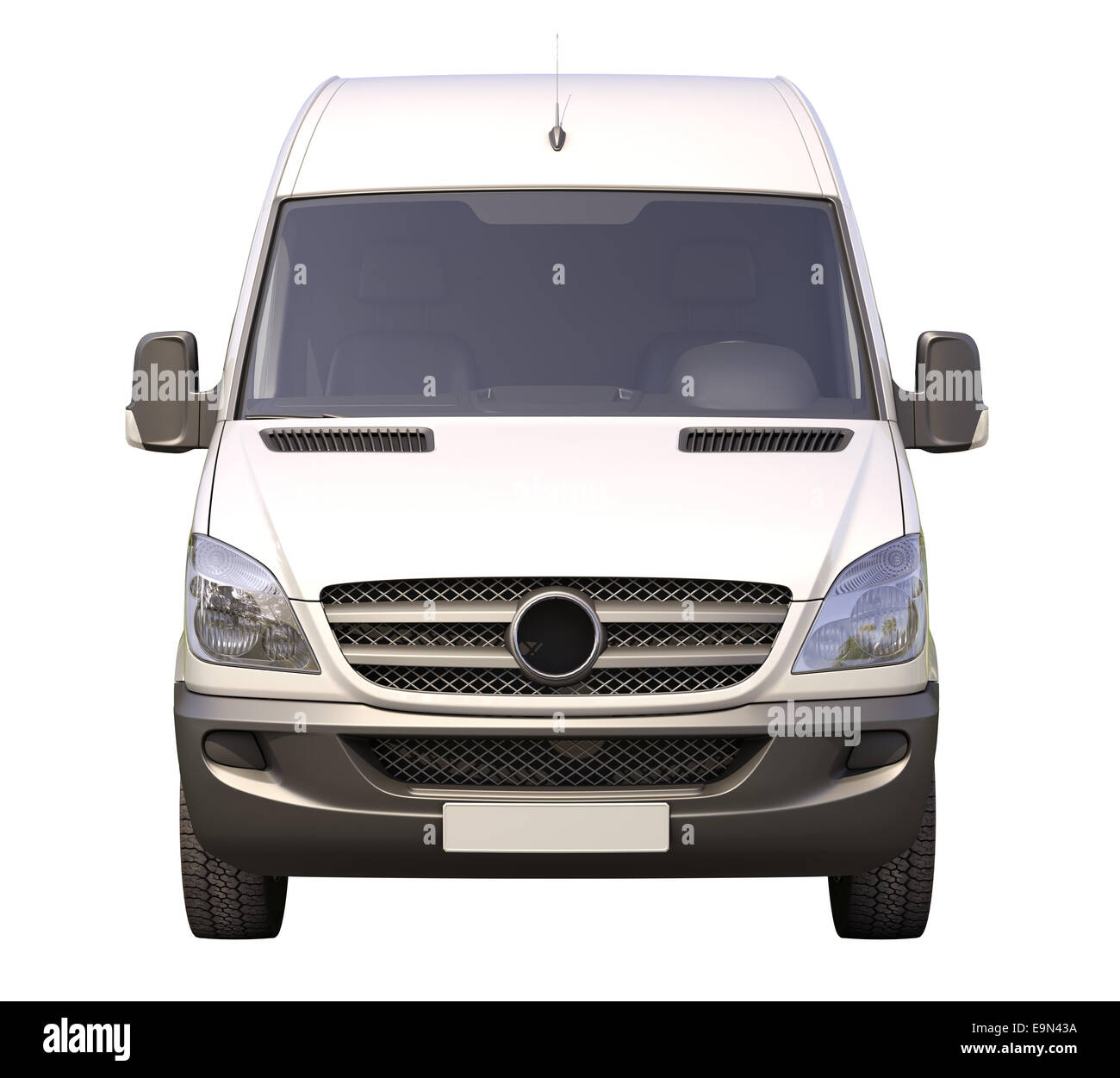 Commercial van isolated Stock Photo - Alamy