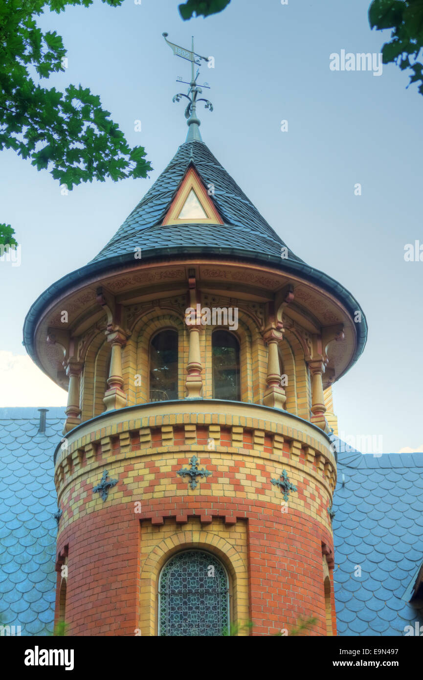 Villas tower window Stock Photo - Alamy