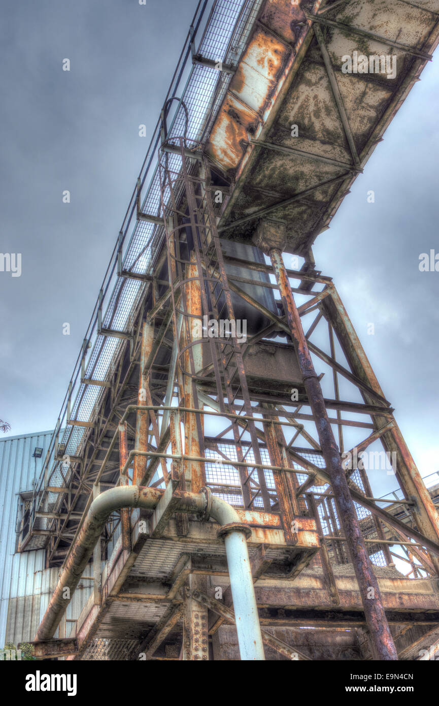 Rusted industrial conveyor belt Greenwich London Stock Photo - Alamy