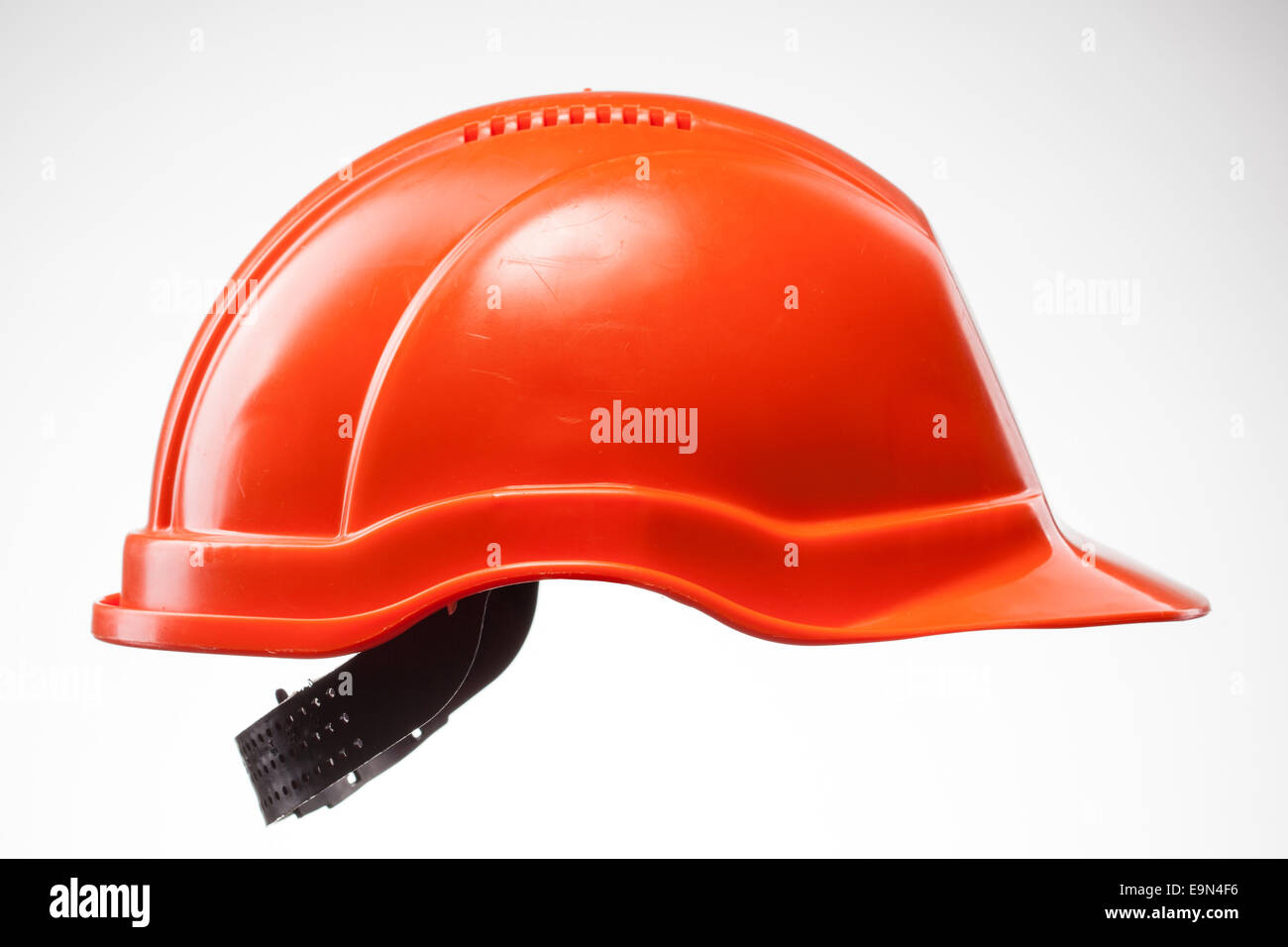 Red hard hat isolated on white Stock Photo - Alamy