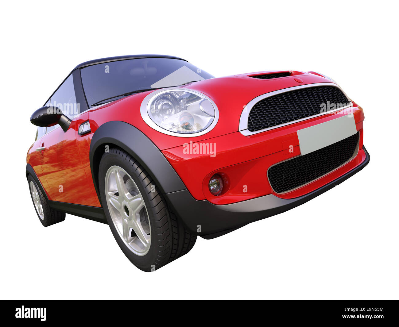 Modern compact car isolated Stock Photo - Alamy