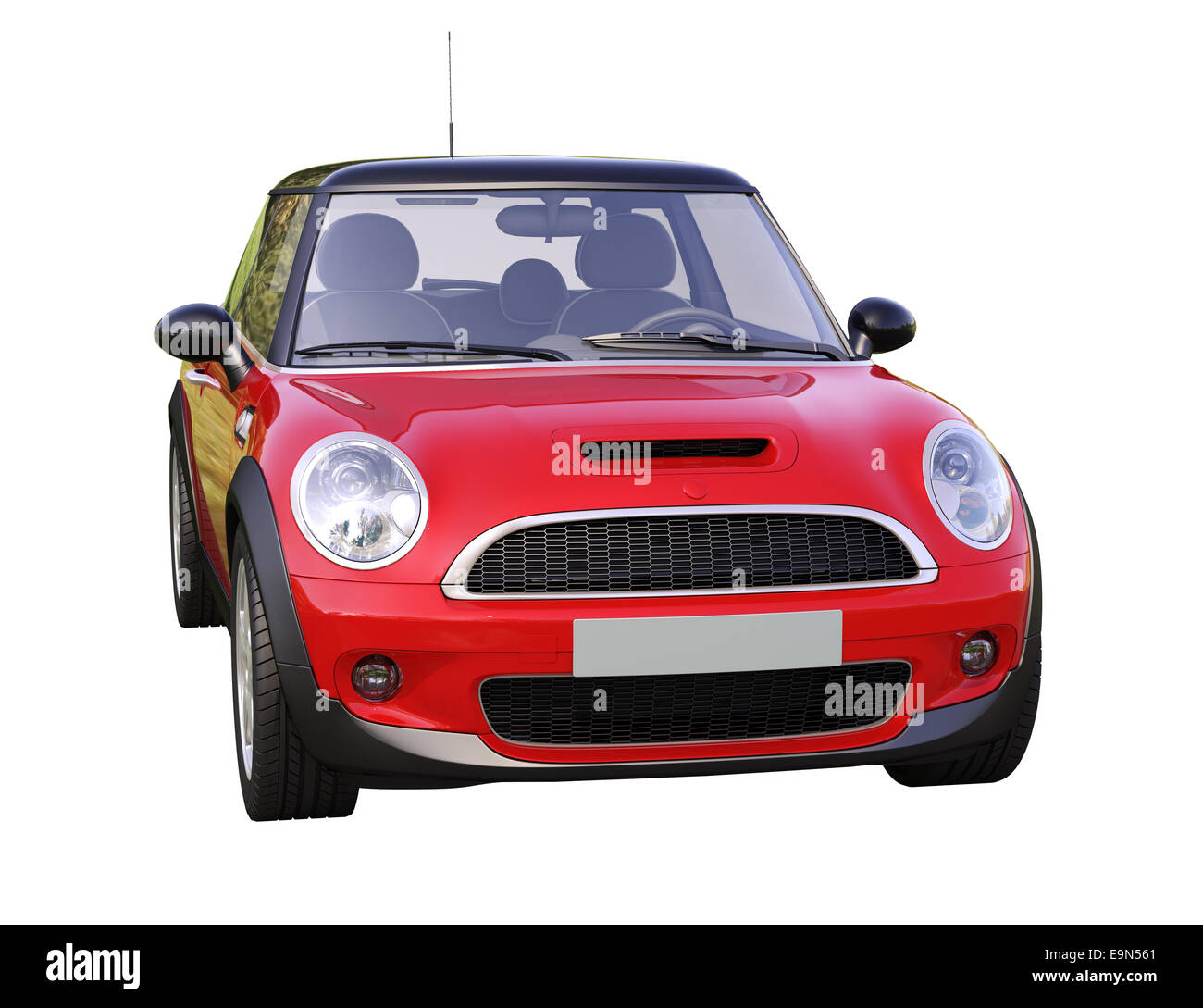 Modern compact car isolated Stock Photo - Alamy