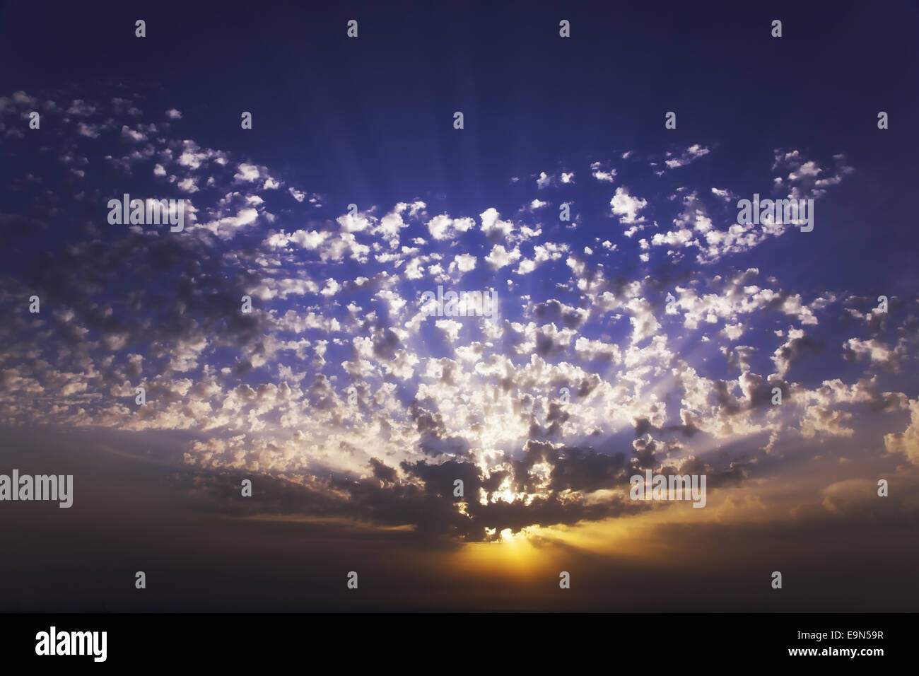 Sunset in the spring Stock Photo - Alamy