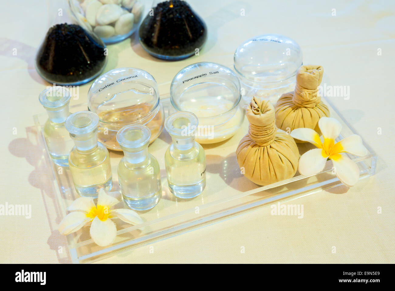 Spa massage set Stock Photo - Alamy