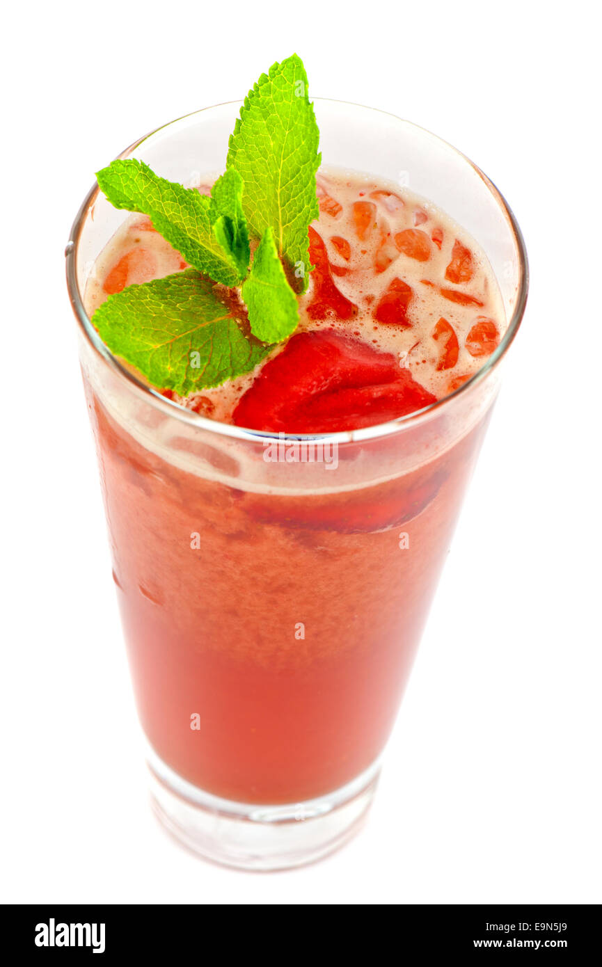 strawberry cold tea Stock Photo - Alamy