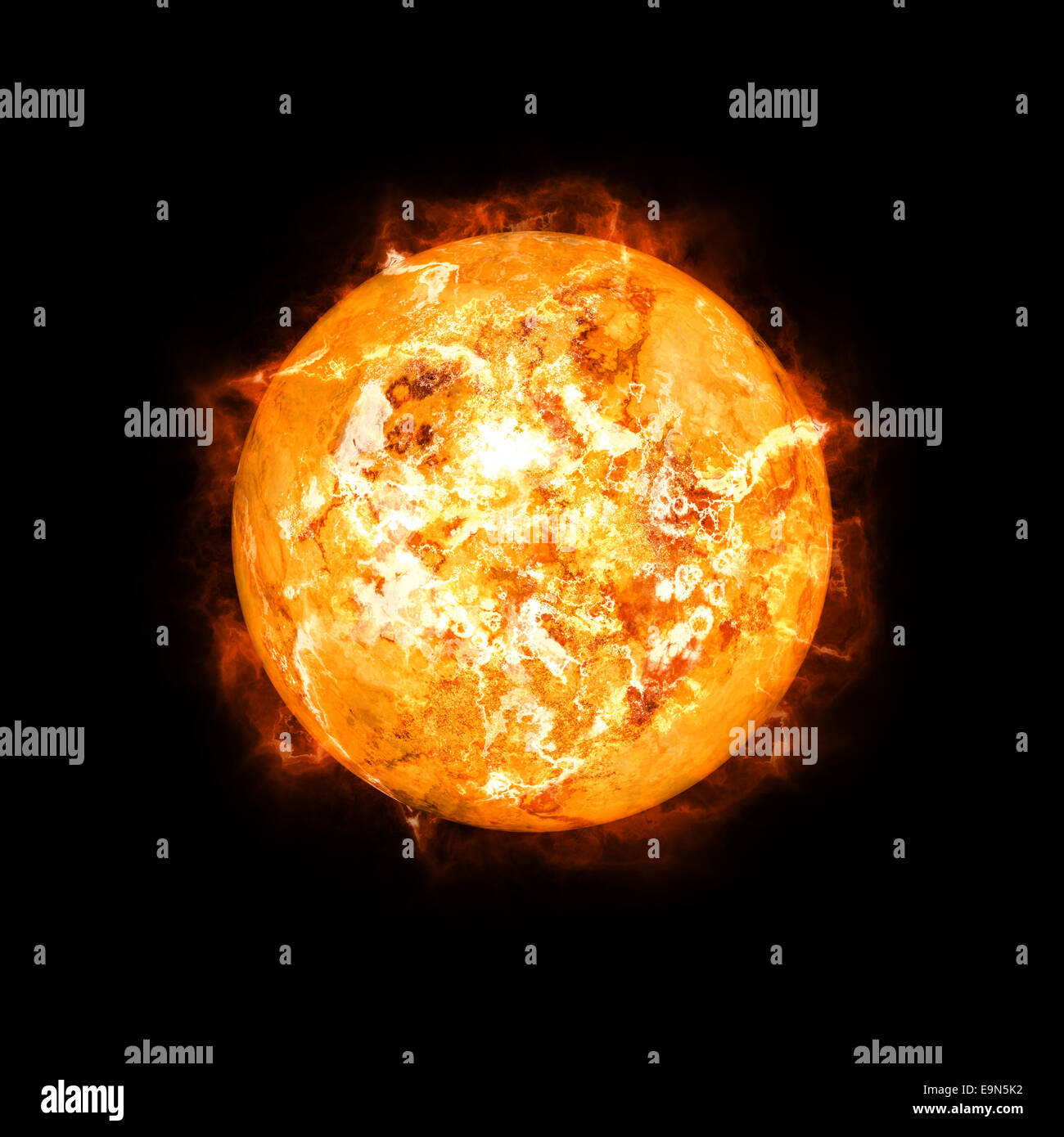 detailed sun in space Stock Photo - Alamy