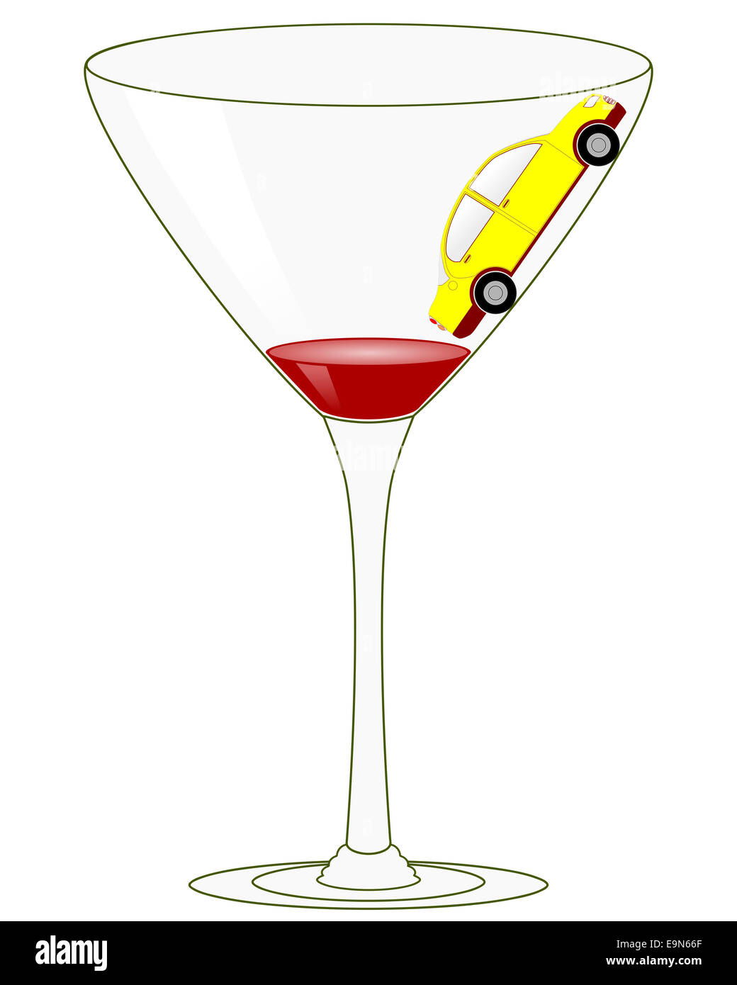 Illustration of message for campaign against drunk driving Stock Photo ...