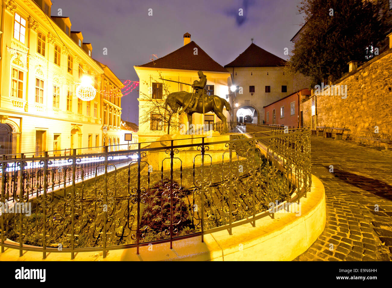 Zagreb city center night hi-res stock photography and images - Alamy