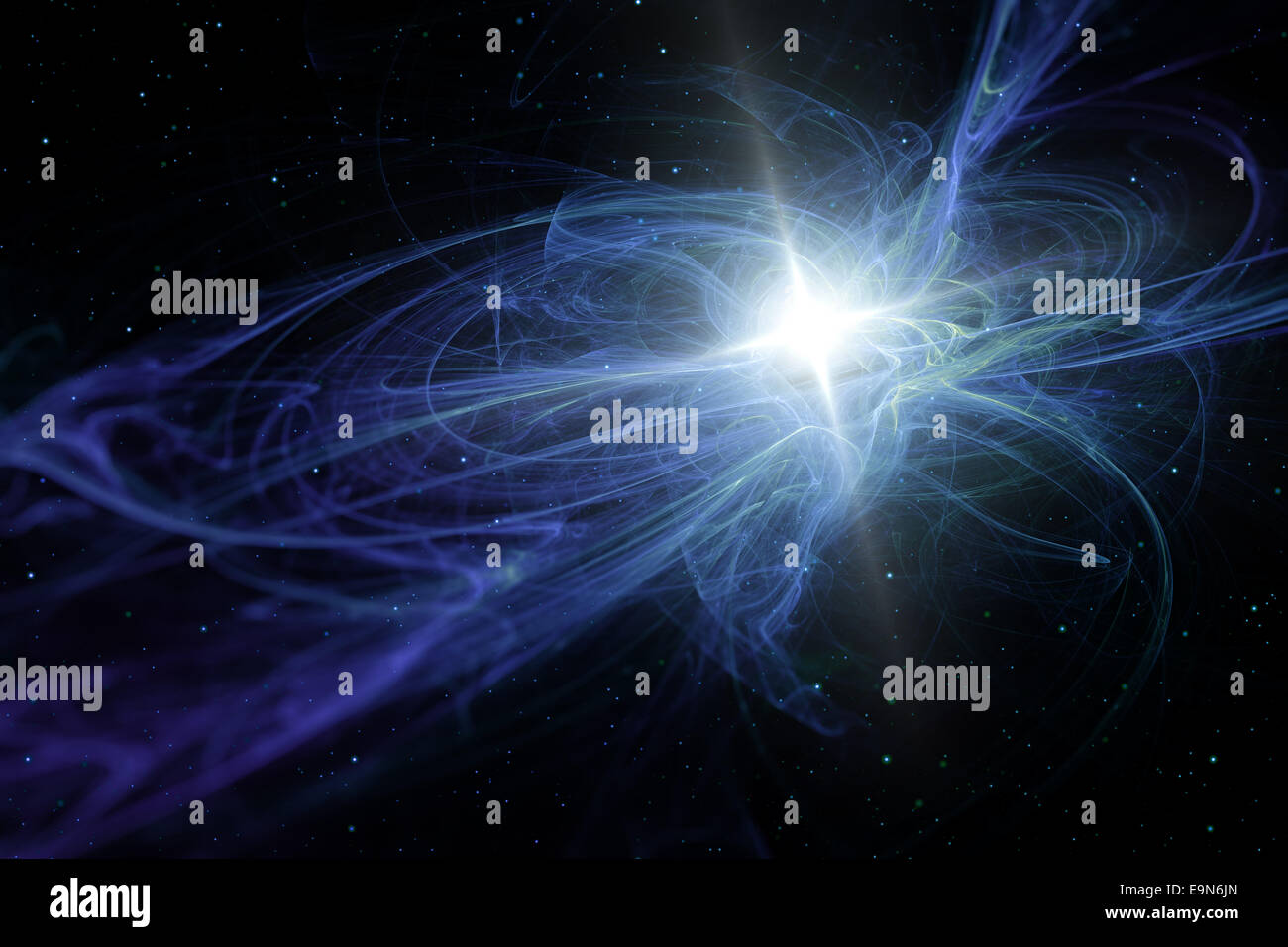 sunburst in space Stock Photo - Alamy