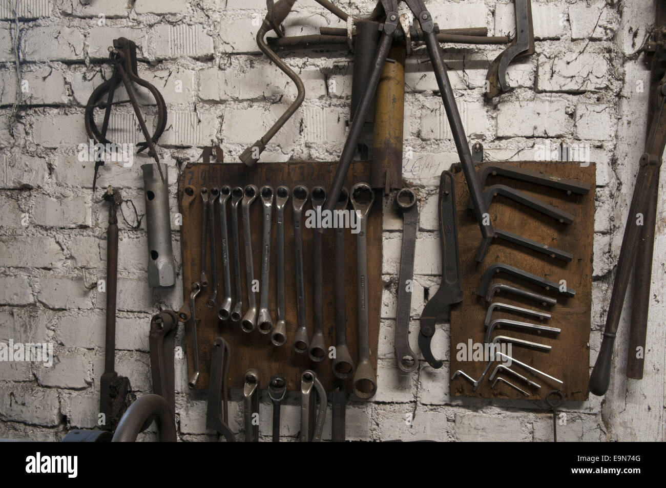 Blacksmith tools in a forge Stock Photo - Alamy