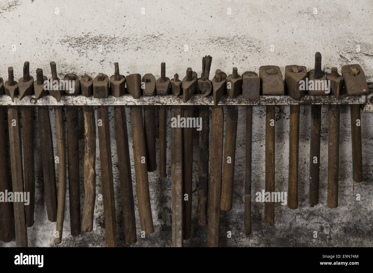 Blacksmith tools in a forge Stock Photo - Alamy