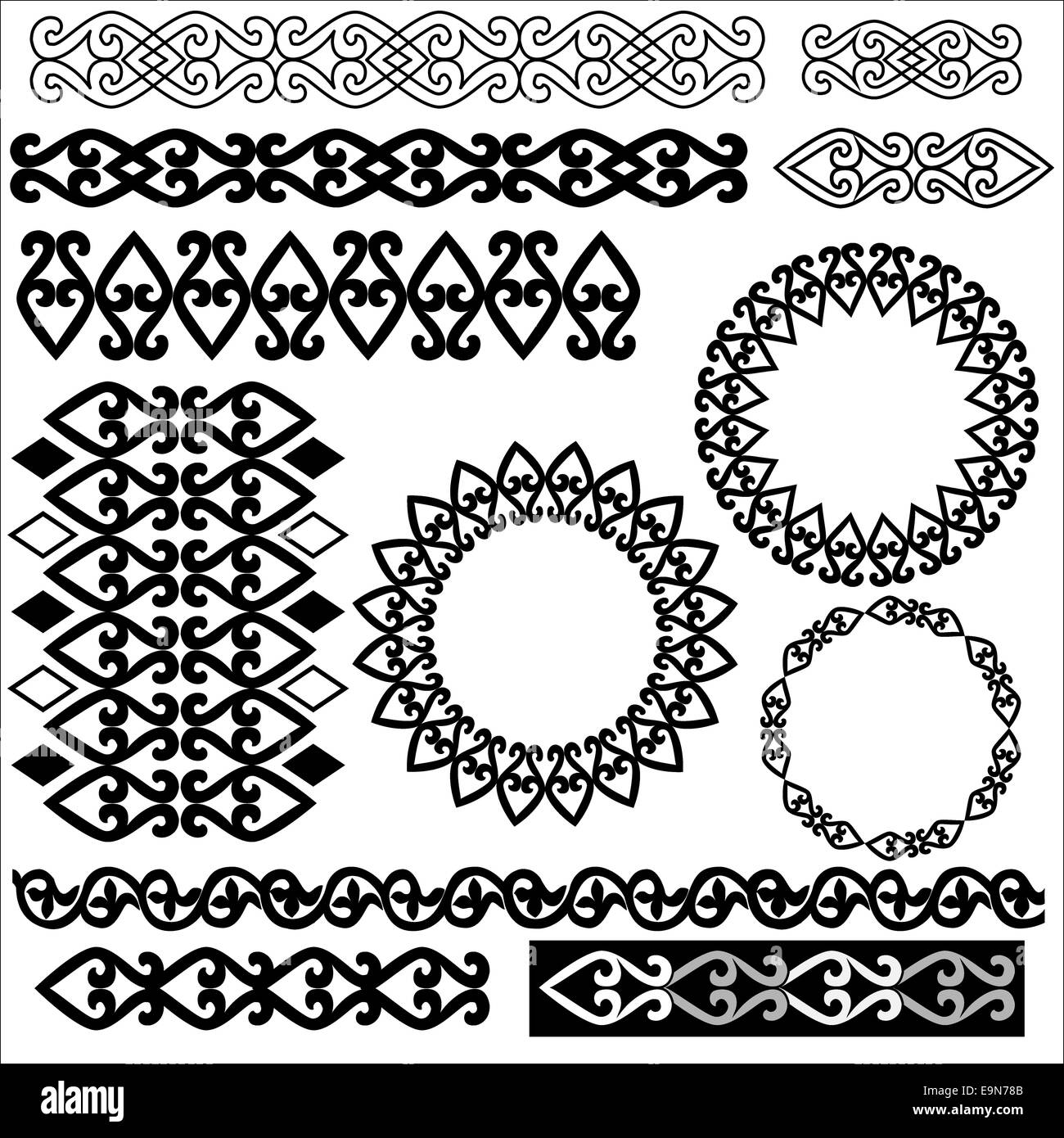 Islamic pattern border Black and White Stock Photos & Images - Alamy