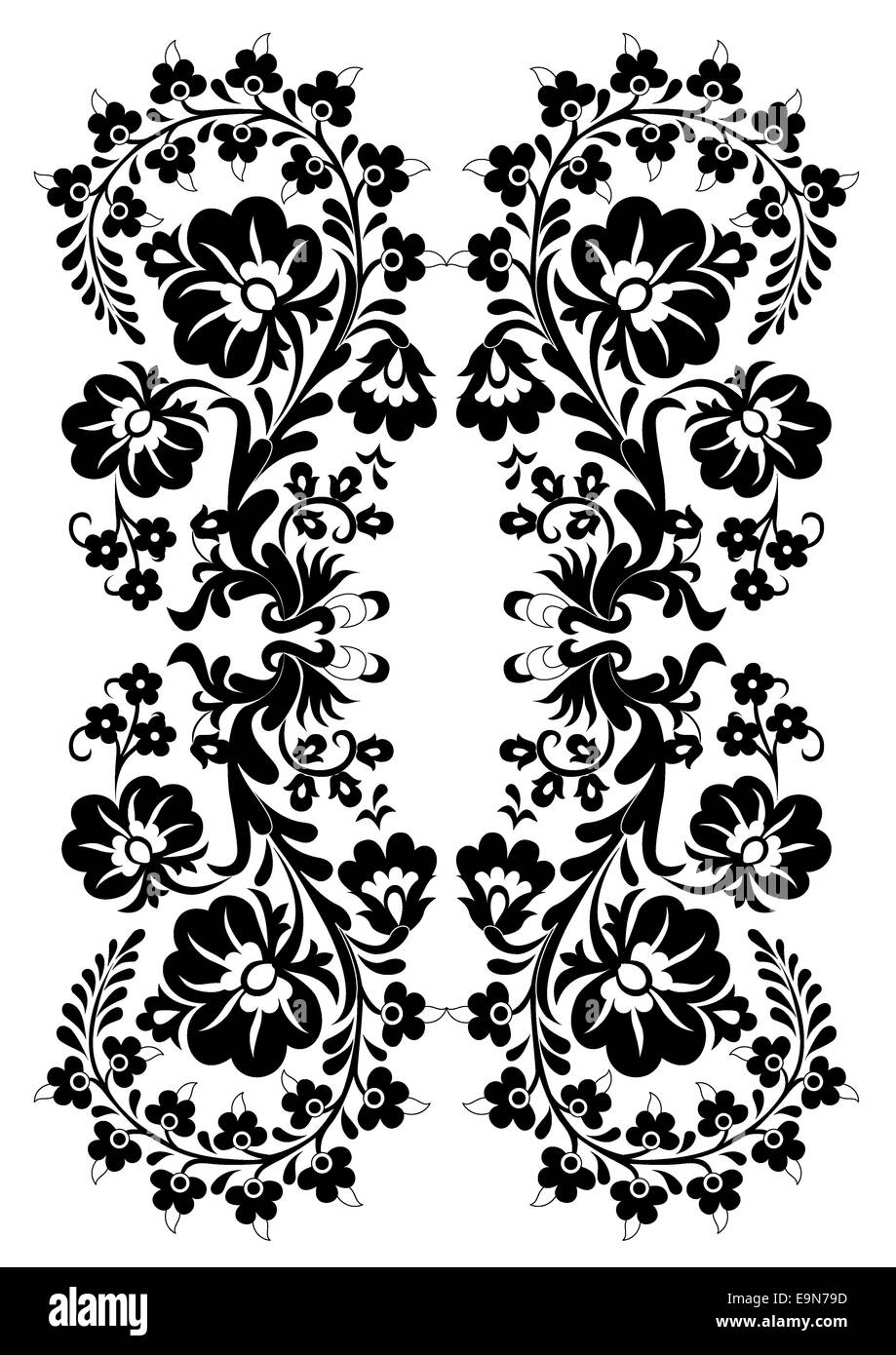 Traditional black pattern Cut Out Stock Images & Pictures - Alamy
