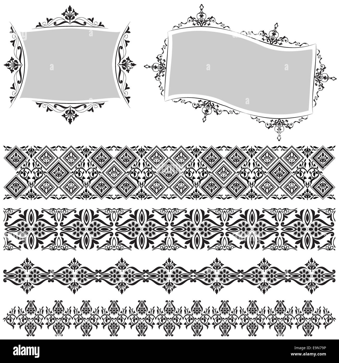 Border drawings hi-res stock photography and images - Alamy