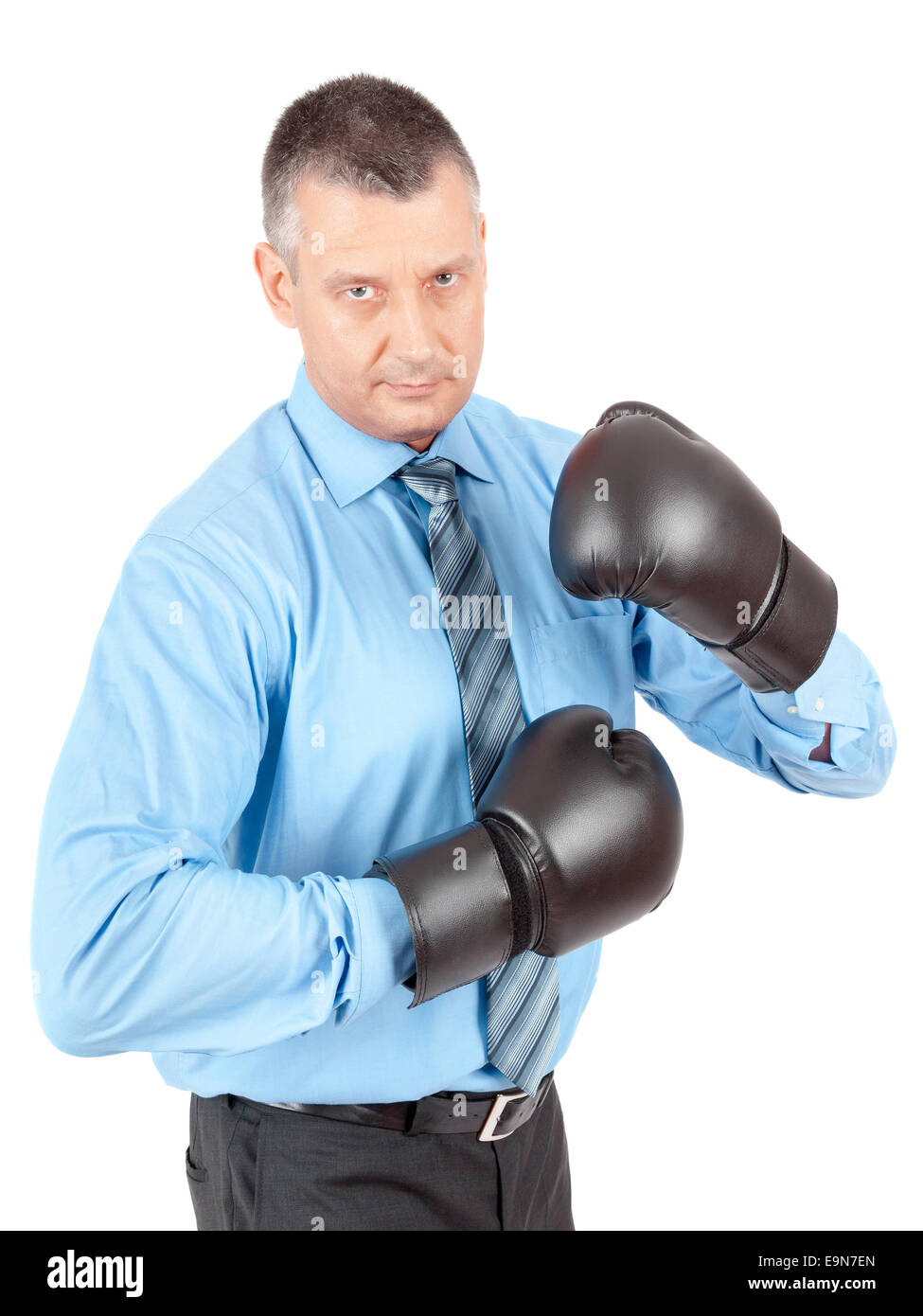 Business man boxing gloves hi-res stock photography and images - Alamy